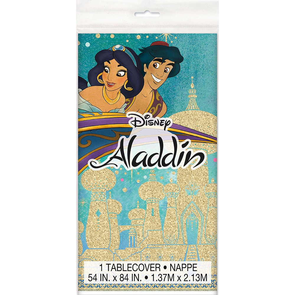 54 inch X 84 inch Unique Aladdin Plastic Tablecover - 79503