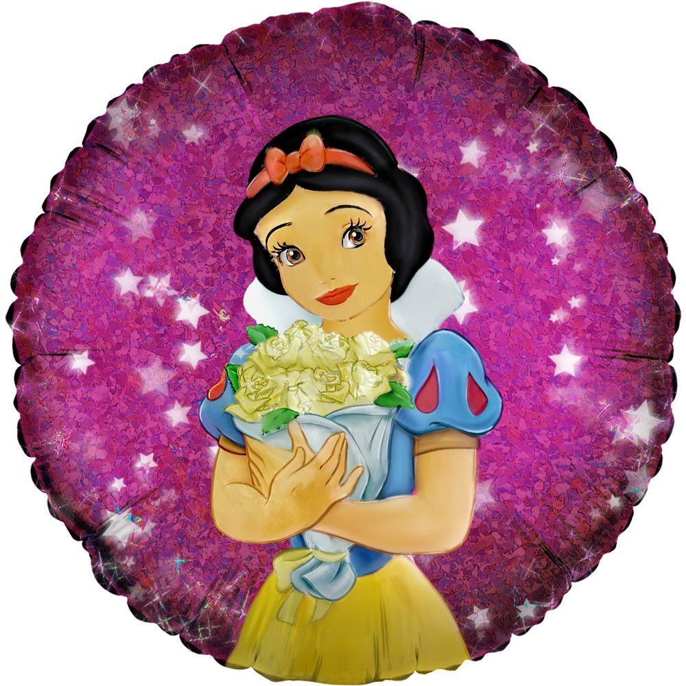 19 Inch Anagram Snow White Pink Sparkle Foil Balloon 24019 - LA Balloons