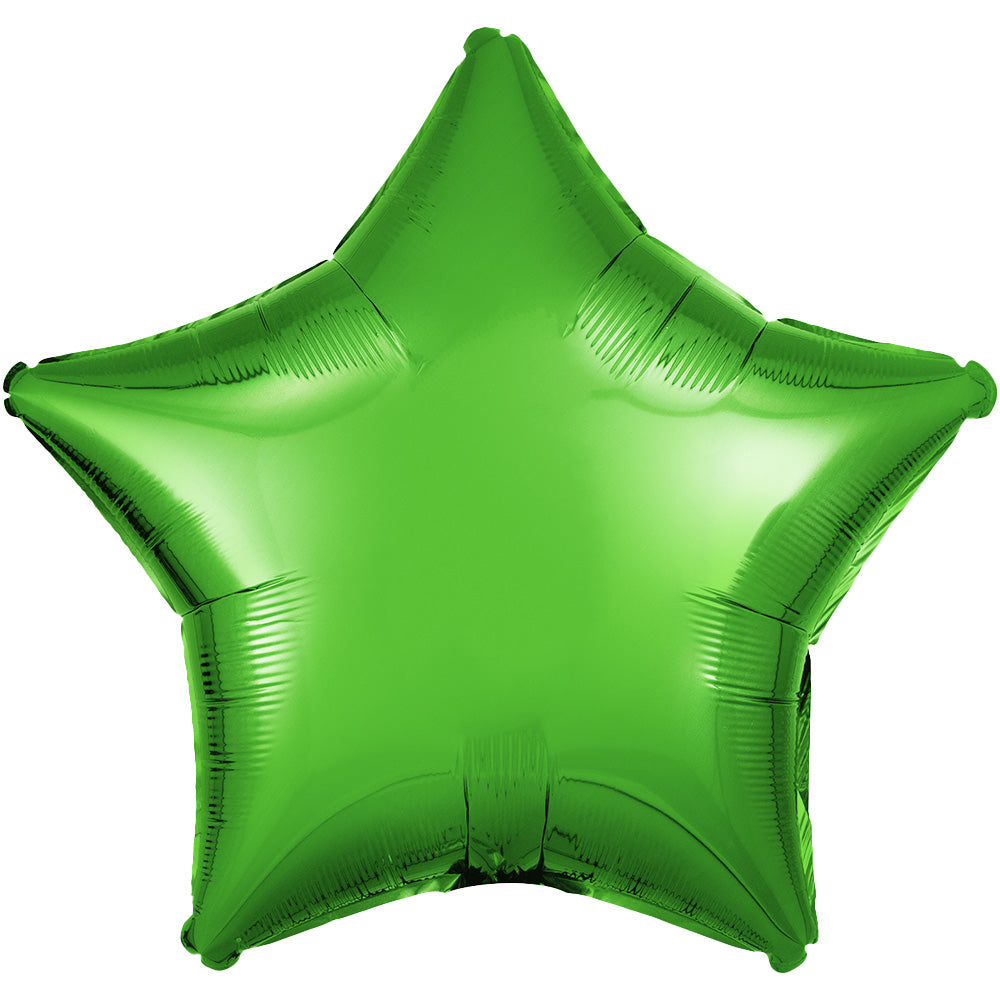 19 inch Anagram Star - Metallic Green Foil Balloon - 30557 - LA Balloons
