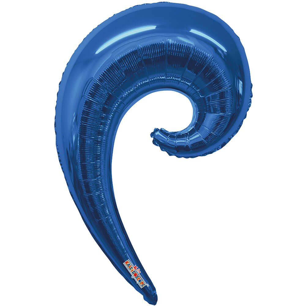 36in Kaleidoscope Kurly Wave Royal Blue Foil Balloon 36073 - LA Balloons