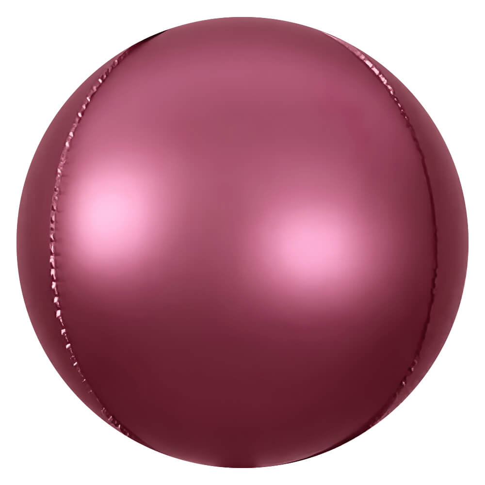 Partybrands 3D Sphere Satin Burgundy Foil Balloon