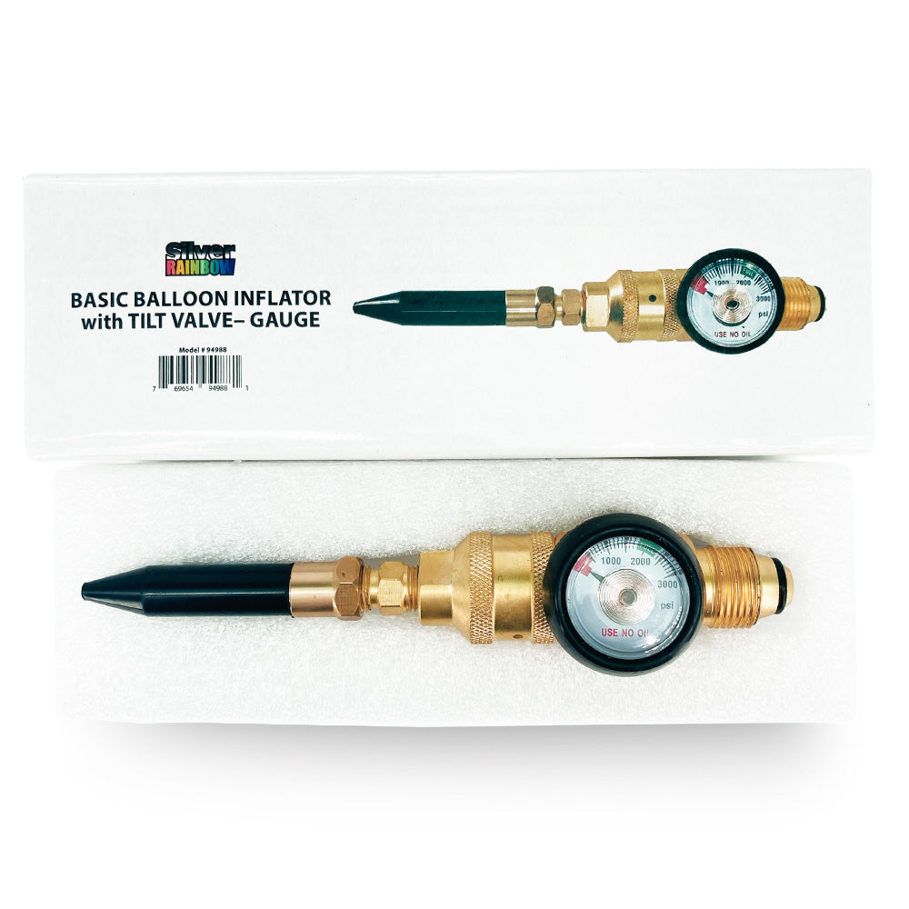 Basic Balloon Regulator With Tilt Valve - With Gauge