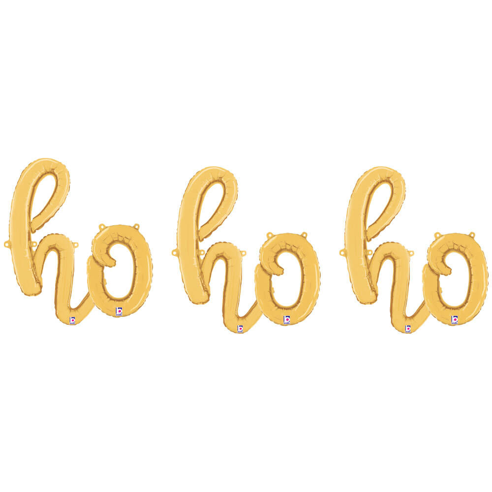 Betallic Ho Ho Ho Script Letters Kit Foil Balloon