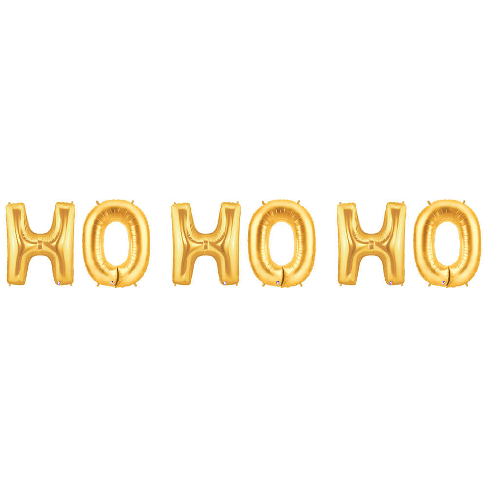 40 Inch Betallic Ho Ho Ho Megaloon Letters Kit Foil Balloon