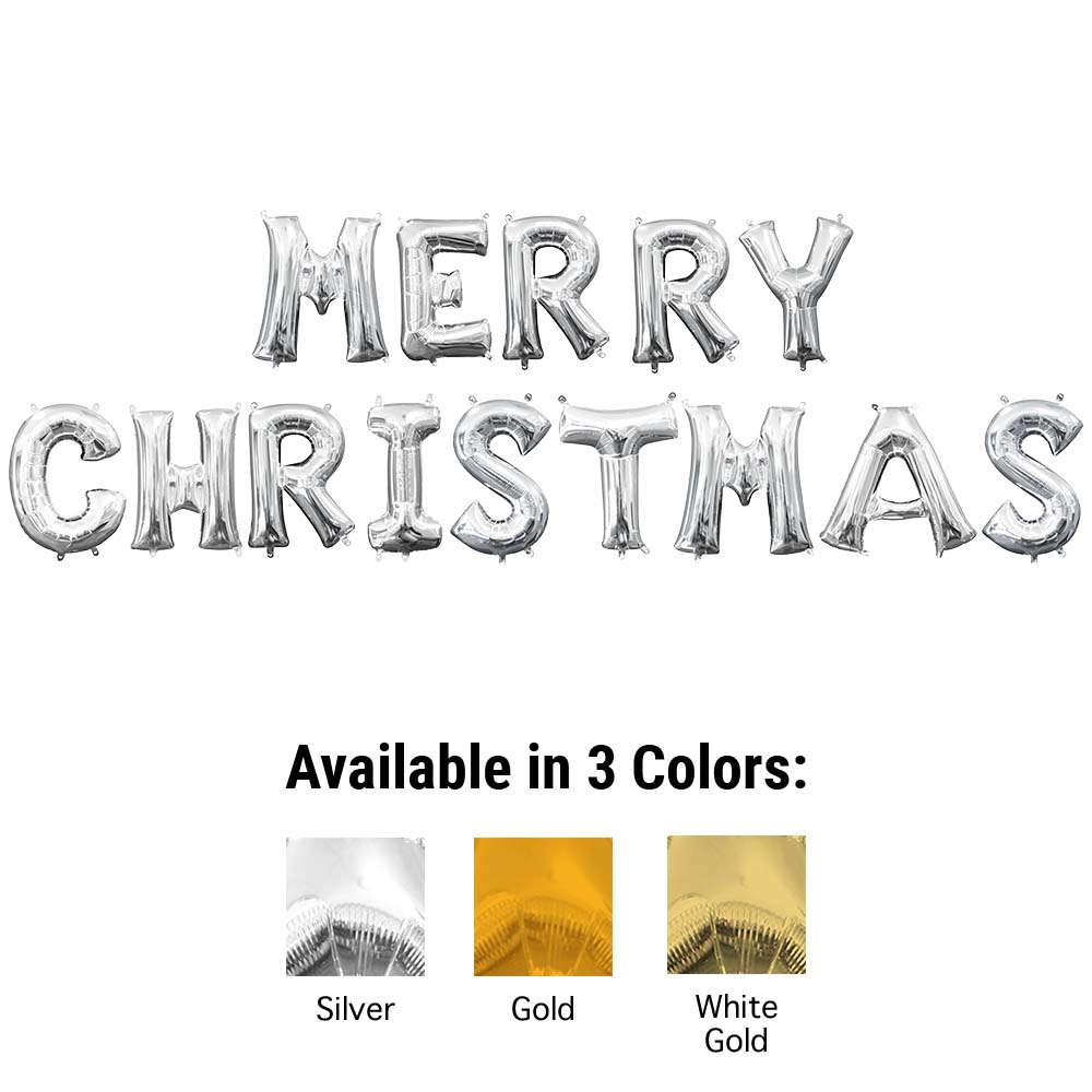 16 inch Anagram Merry Christmas Letters Kit Foil Balloon