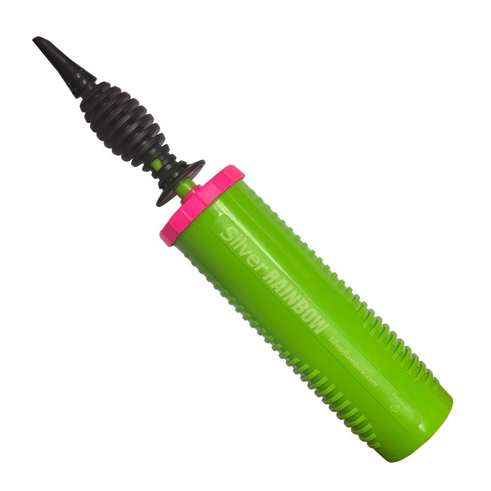 Silver Rainbow Dual Action Balloon Hand Pump - Green 95107 - LA Balloons
