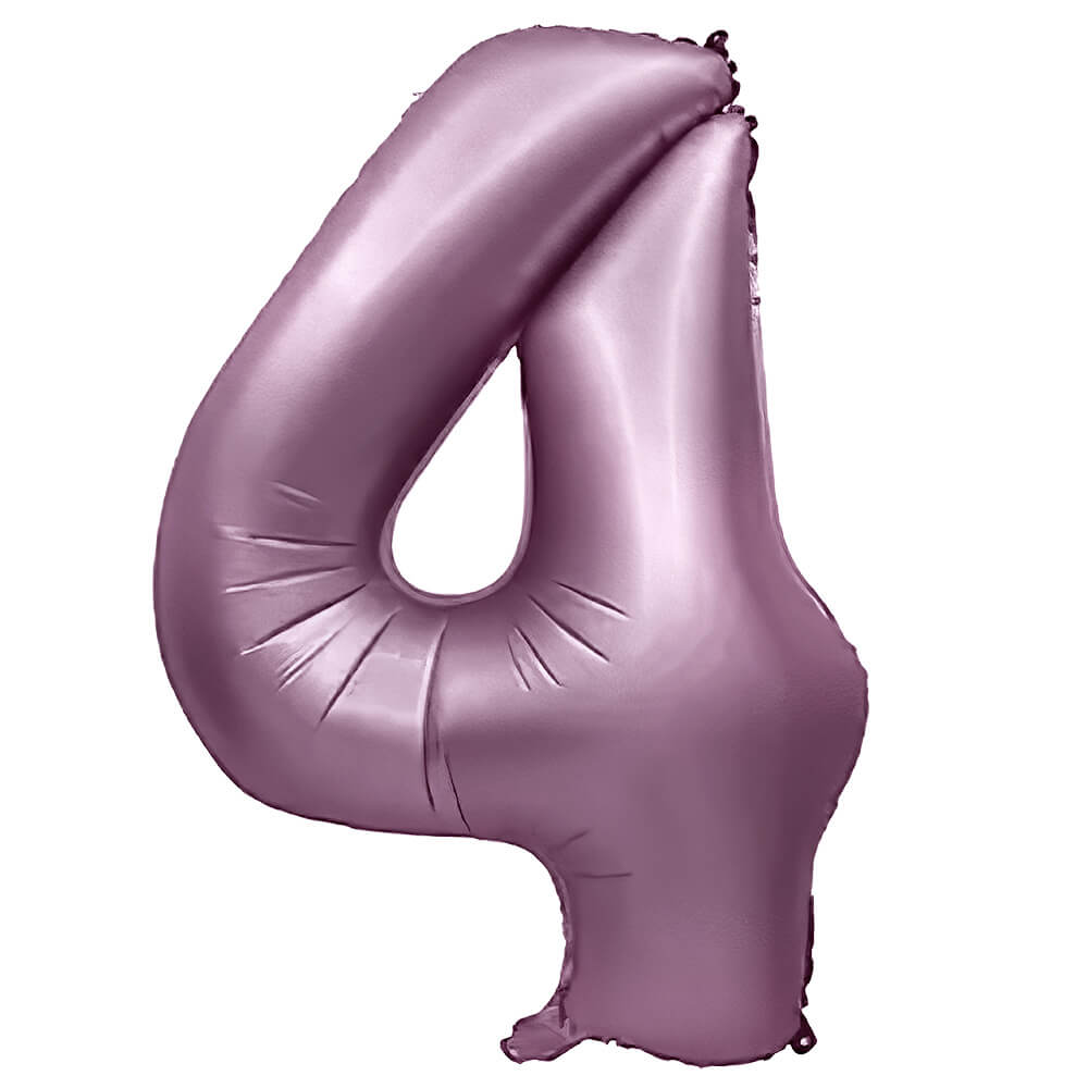 32 in Number 4 Metal Purple Lilac Balloon 400070