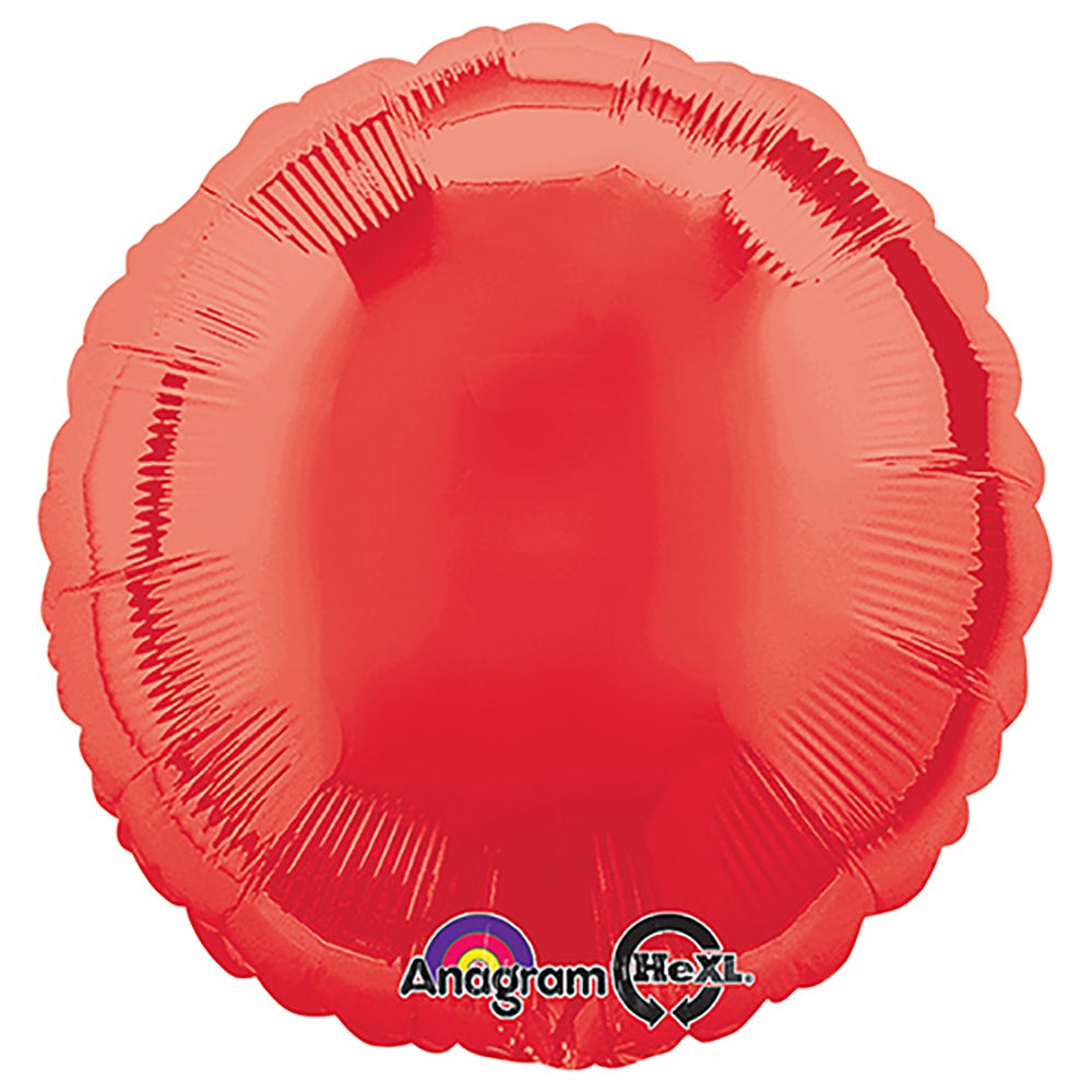 18 inch Anagram Round - Metallic Red Foil Balloon - 20584