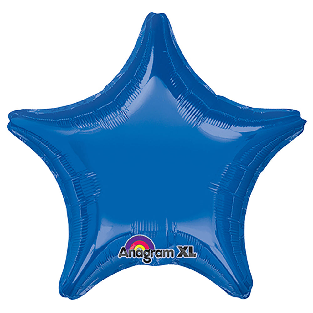 19 inch Anagram Star - Dark Blue Foil Balloon - 22469
