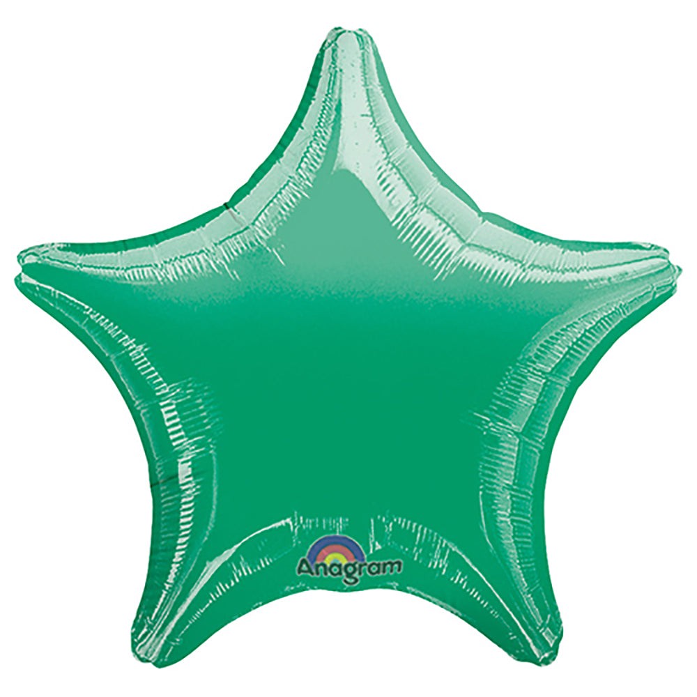 19 inch Anagram Star - Metallic Green Foil Balloon - 30557