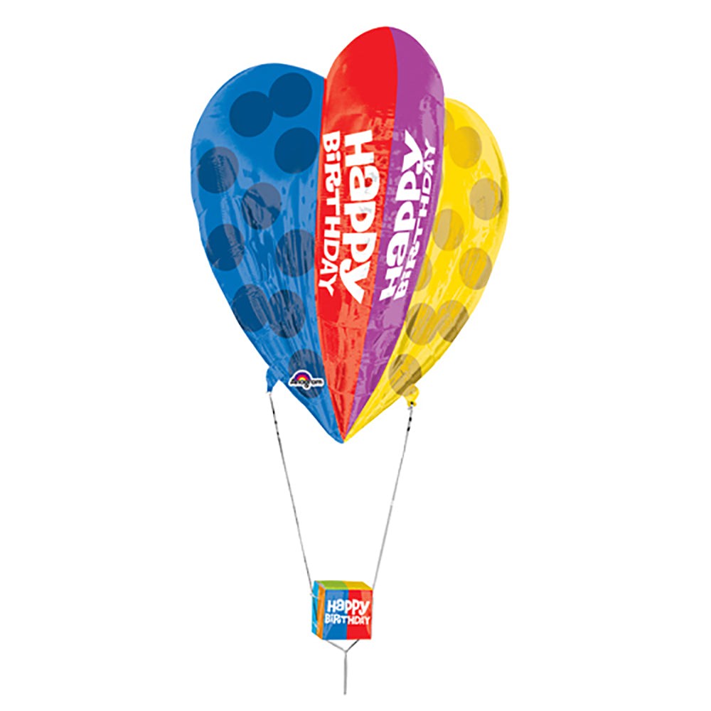 30 inch Anagram Birthday With Gift Box Foil Balloon - 33573