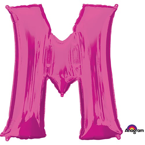 34 inch Anagram Letter M - Pink Foil Balloon - 35426