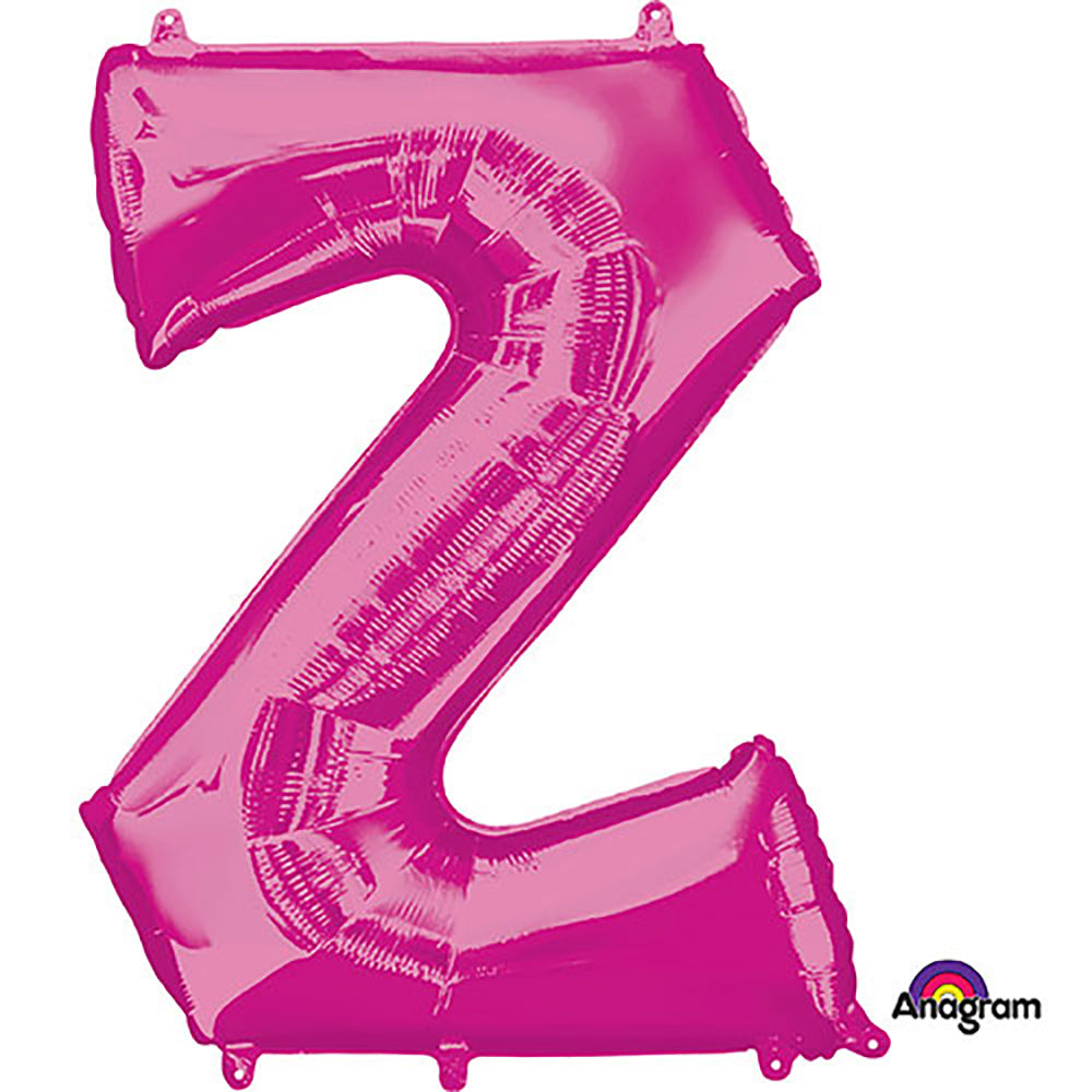 34 inch Anagram Letter Z - Pink Foil Balloon - 35452