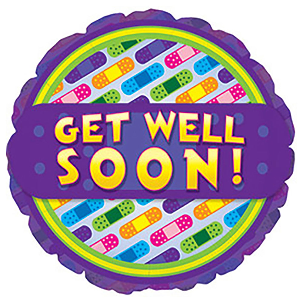 17 inch CTI Get Well Bandages Foil Balloon - 115031