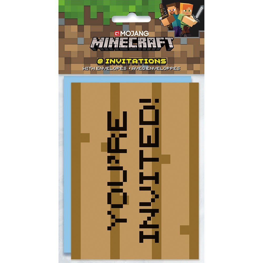 Unique Minecraft Invitations (8 Pk) - 79414 - LA Balloons
