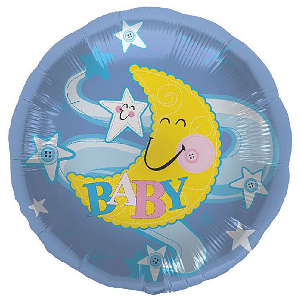 18 inch Northstar Baby Moon Stars Foil Balloon - 00825