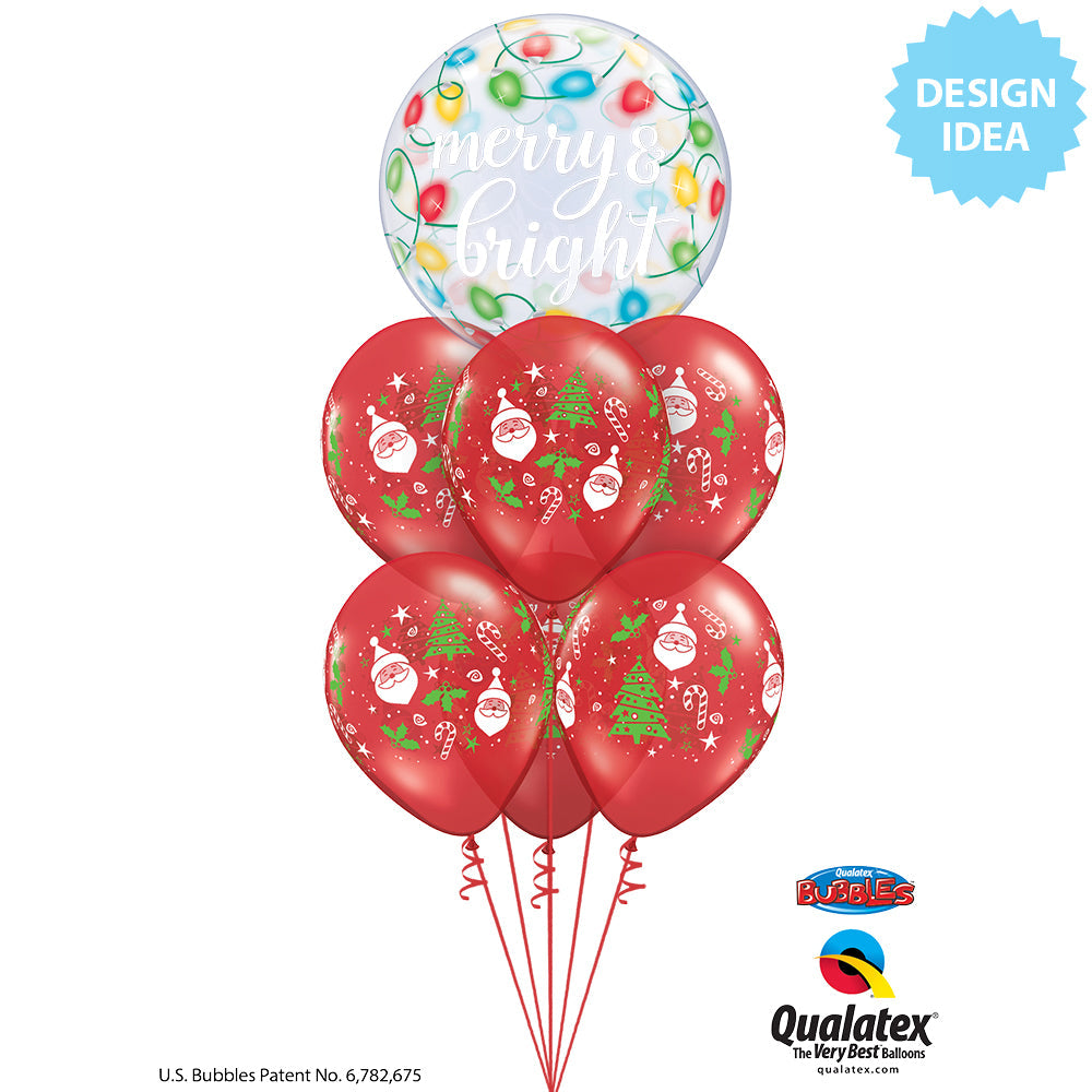 11 in Qualatex Santa & Christmas Tree Latex Balloons - 40571
