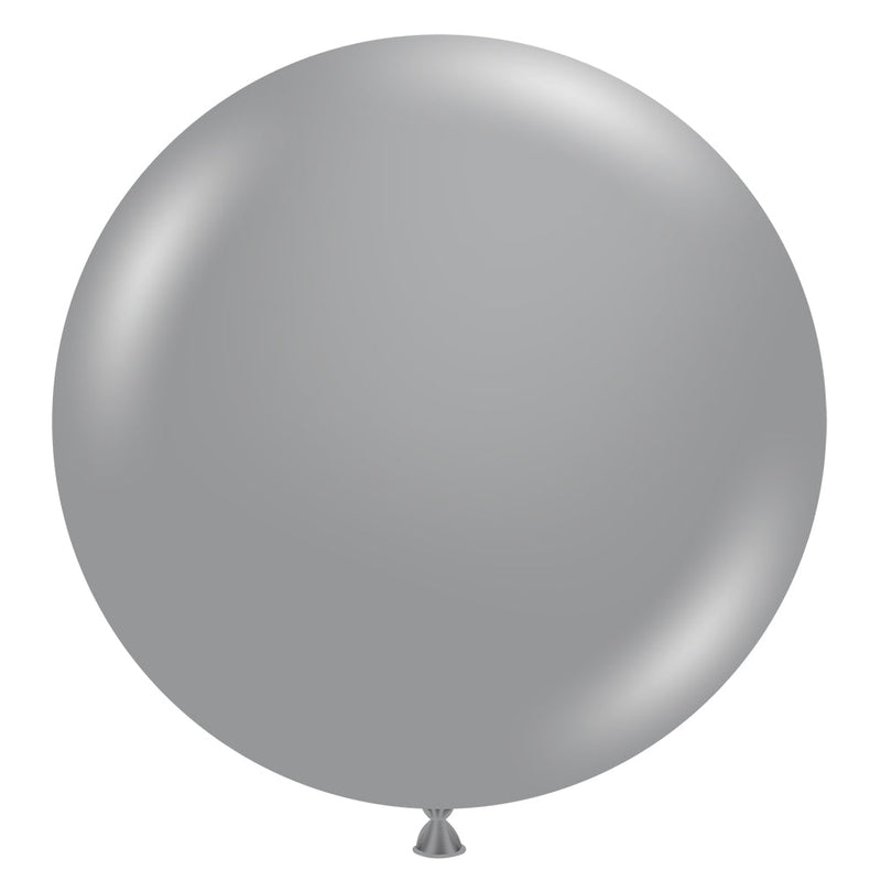 24 inch TUFTEX Metallic Silver Latex Balloons - 24032