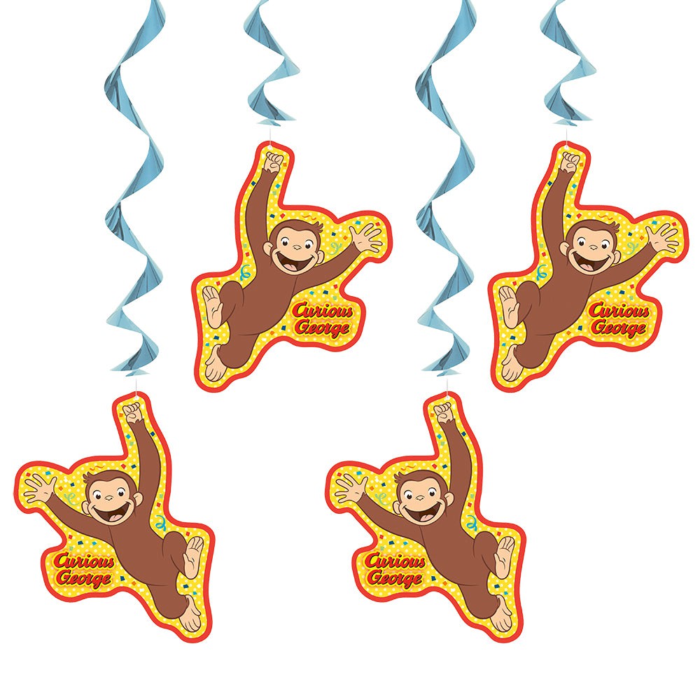 Unique Curious George Decoration Kit (7 Pk ) - 59270